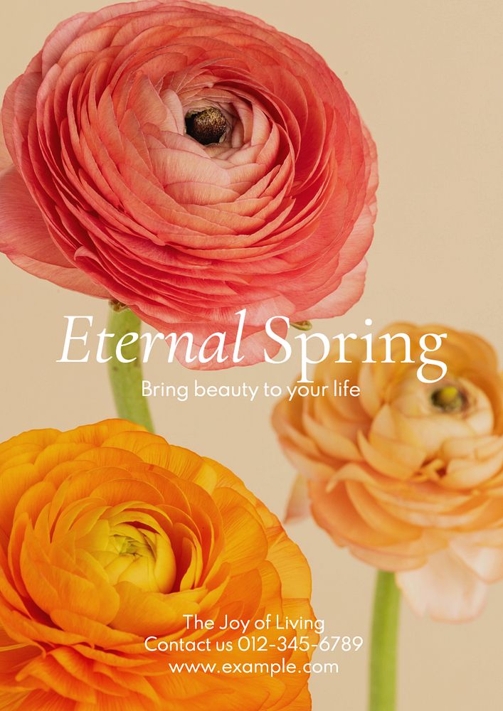 Eternal spring poster template | Premium Editable Template - rawpixel