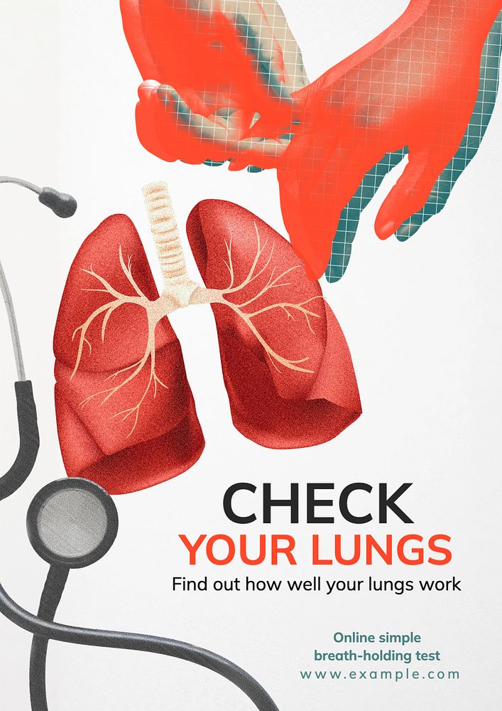 Lungs check-up poster template | Premium Editable Template - rawpixel