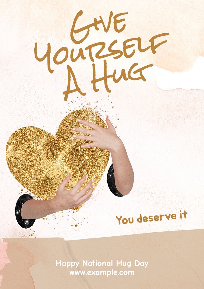 National hug day poster template | Premium Editable Template - rawpixel