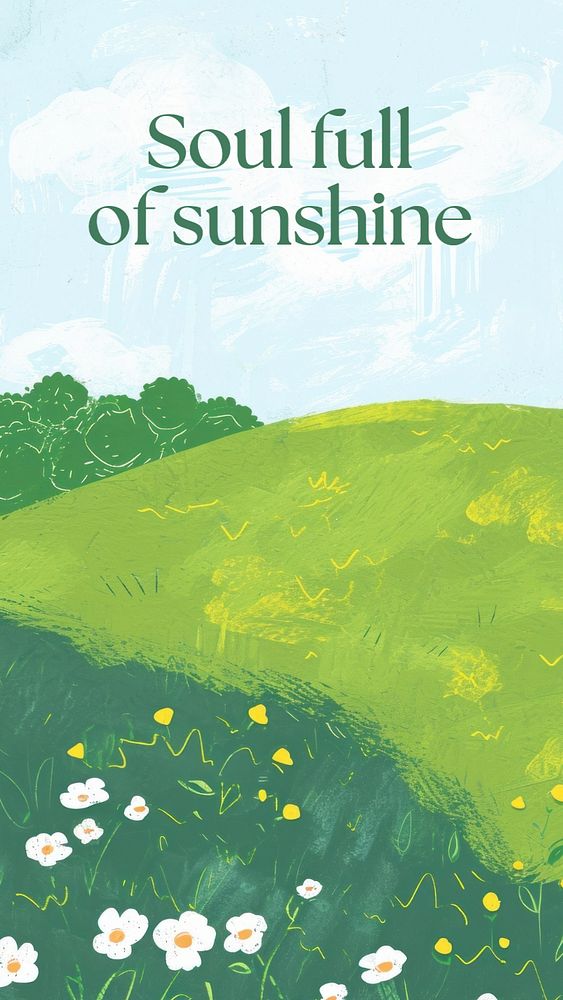 Soul full sunshine Facebook story | Premium Editable Template - rawpixel