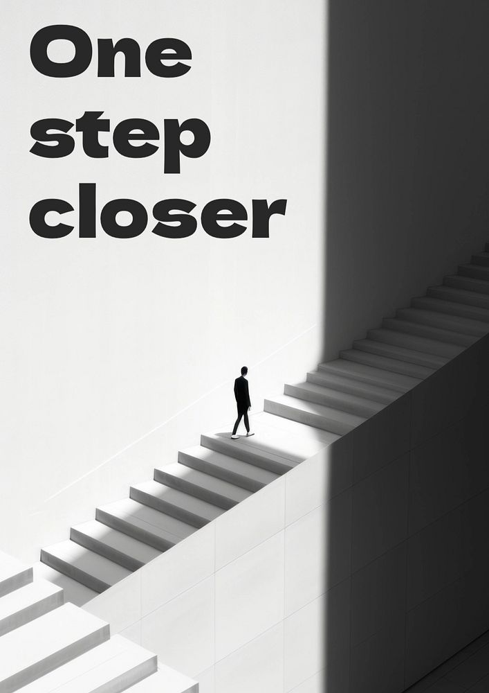 One step closer quote poster | Premium Editable Template - rawpixel