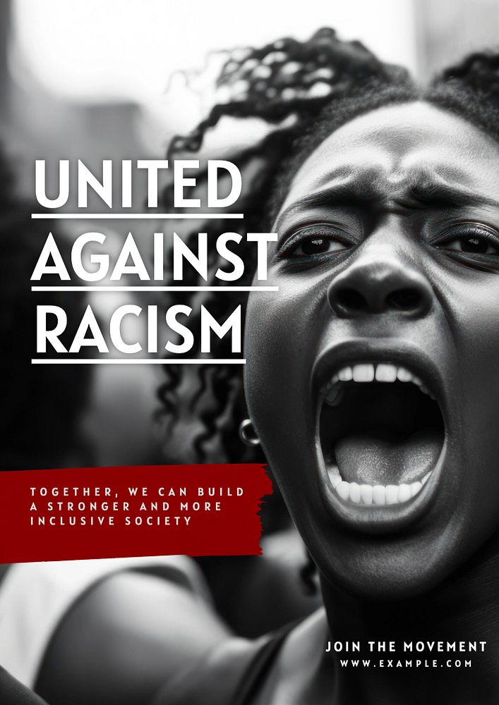 United against racism poster template | Free Editable Template - rawpixel
