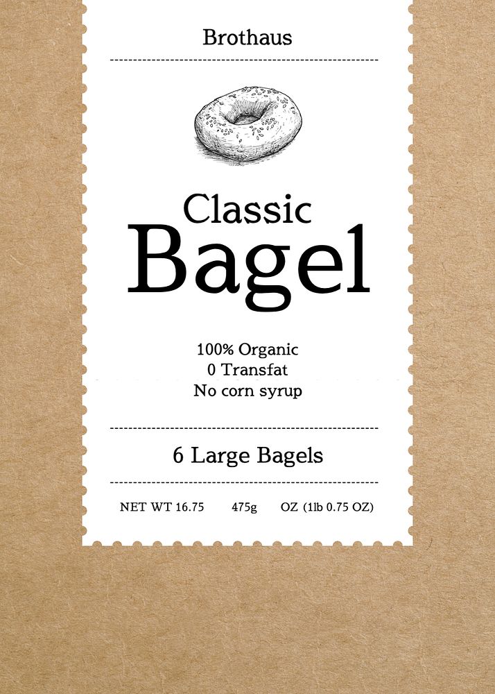 Bagel label template, editable design | Premium Editable Template ...