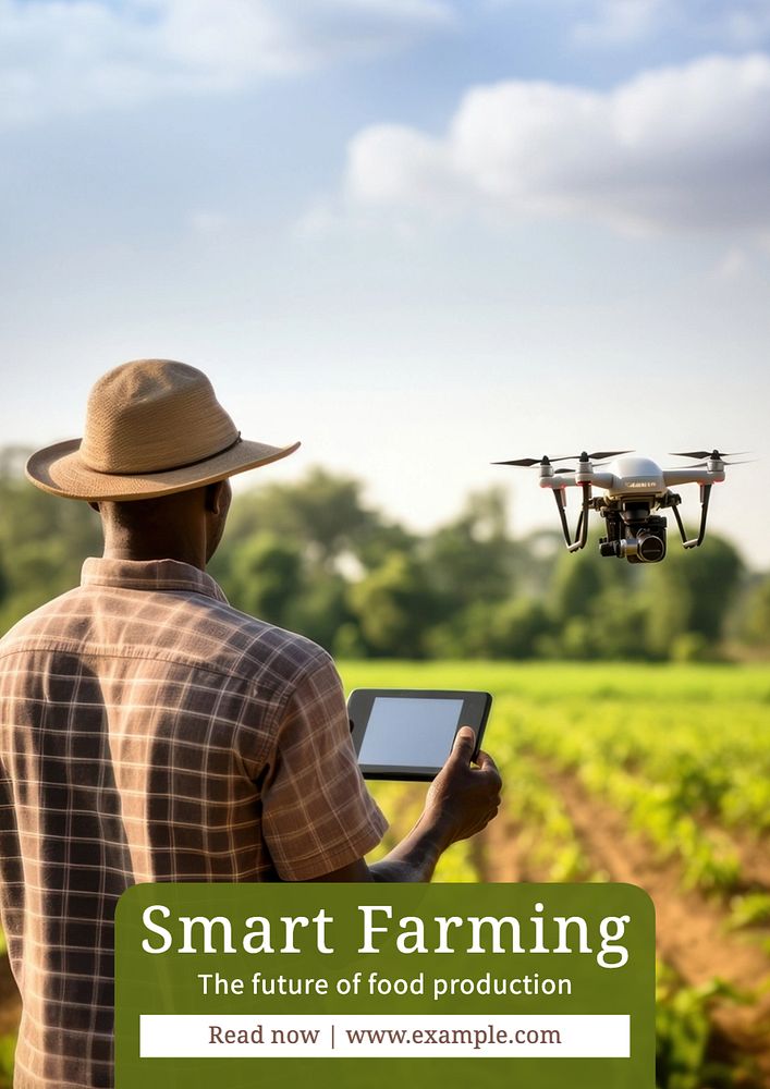 Smart farming poster template | Premium Editable Template - rawpixel