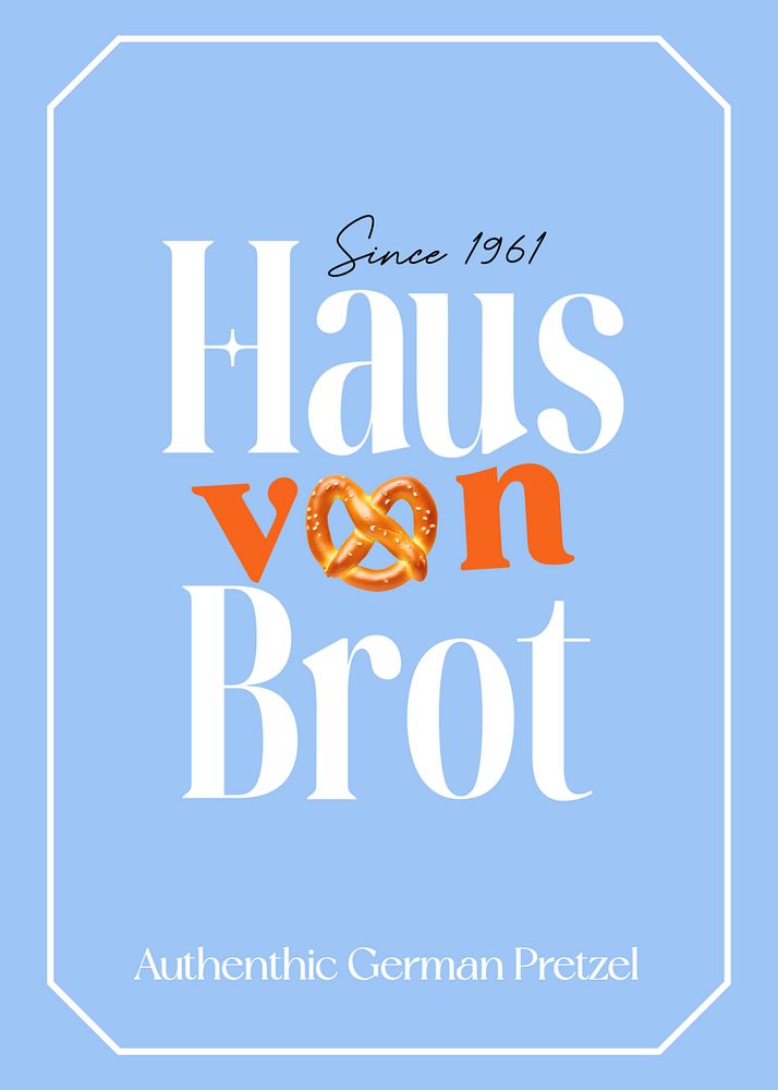 German Pretzel label template, editable | Premium Editable Template ...