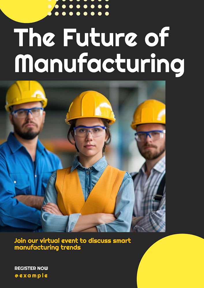 Manufacturing industry poster template | Premium Editable Template ...