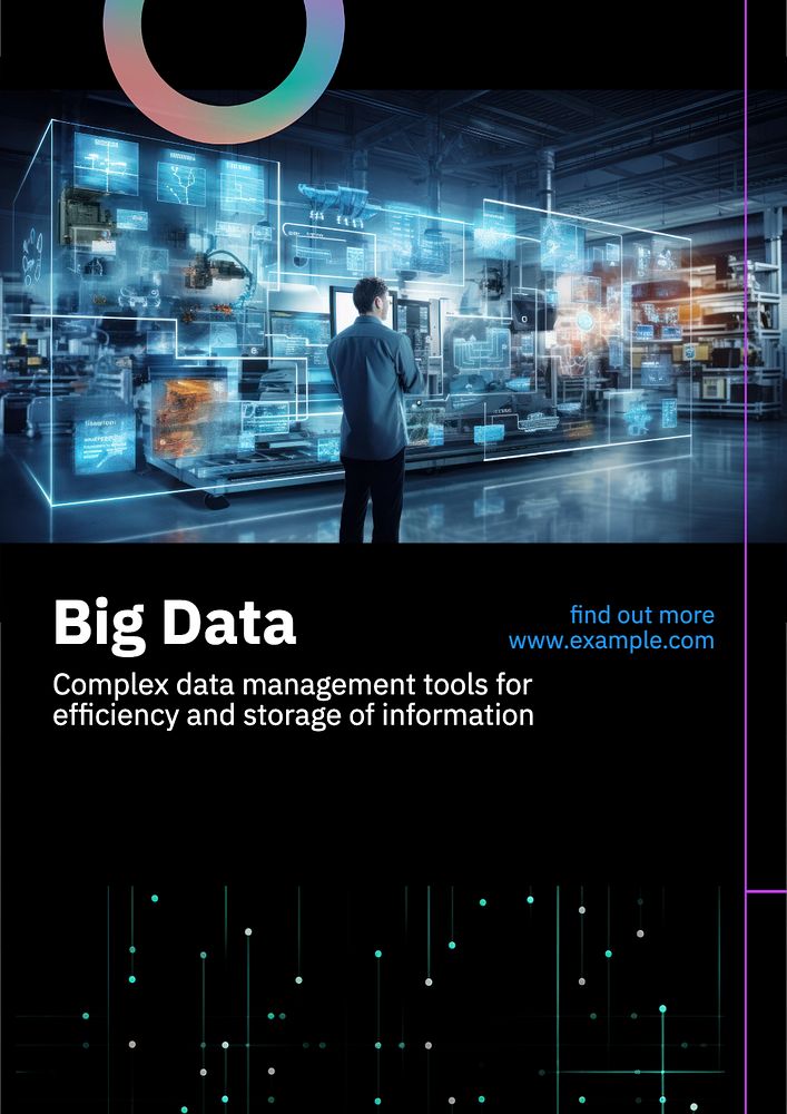Big data poster template | Premium Editable Template - rawpixel