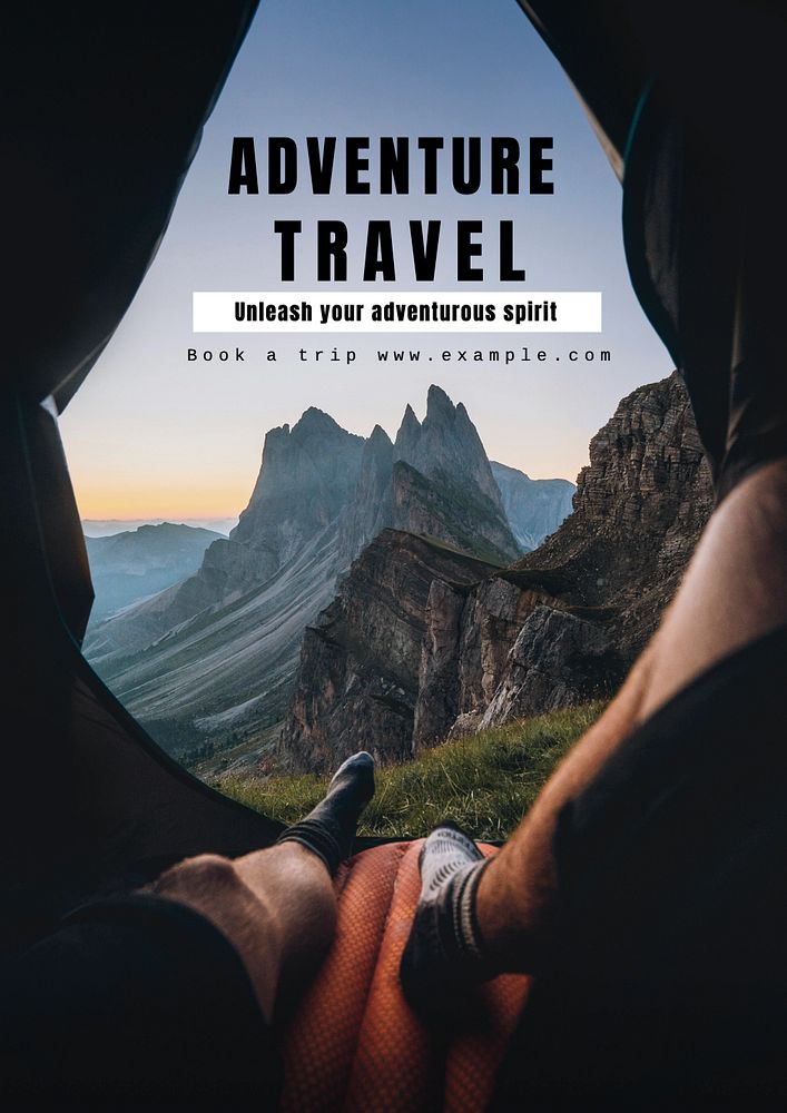 Adventure travel poster template | Premium Editable Template - rawpixel