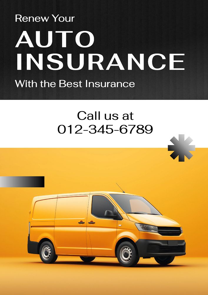 Auto insurance poster template | Premium Editable Template - rawpixel