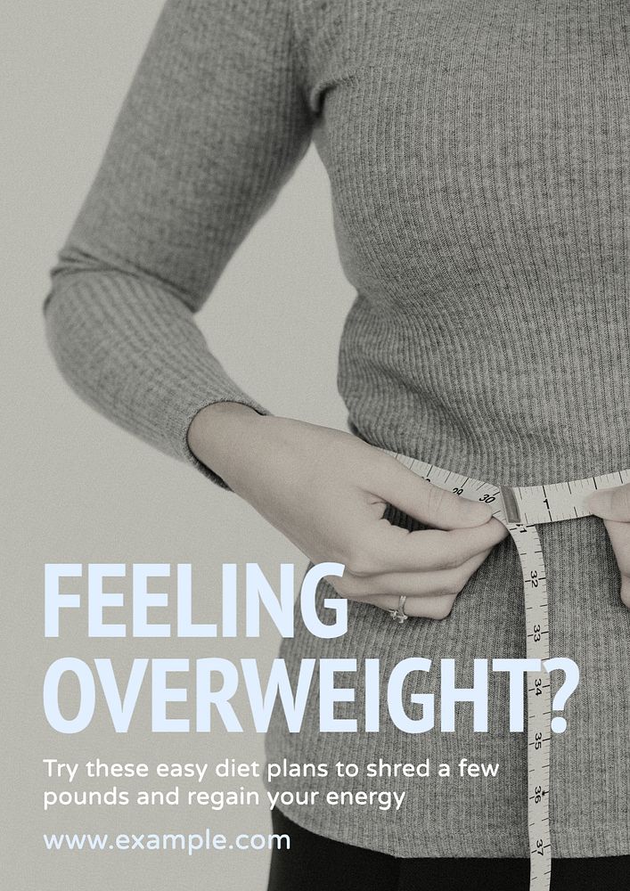 Feeling overweight? poster template | Premium Editable Template - rawpixel
