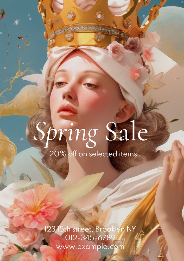 Spring sale poster template | Premium Editable Template - rawpixel