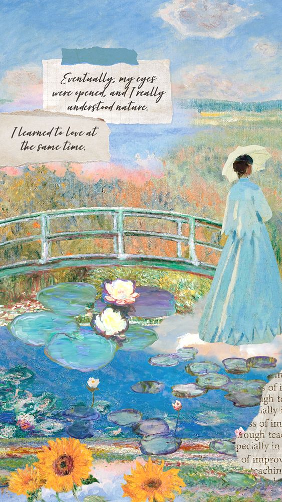 Monet quote Facebook story template | Premium Editable Template - rawpixel