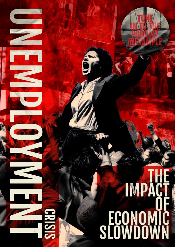 Unemployment crisis poster template | Free Editable Template - rawpixel