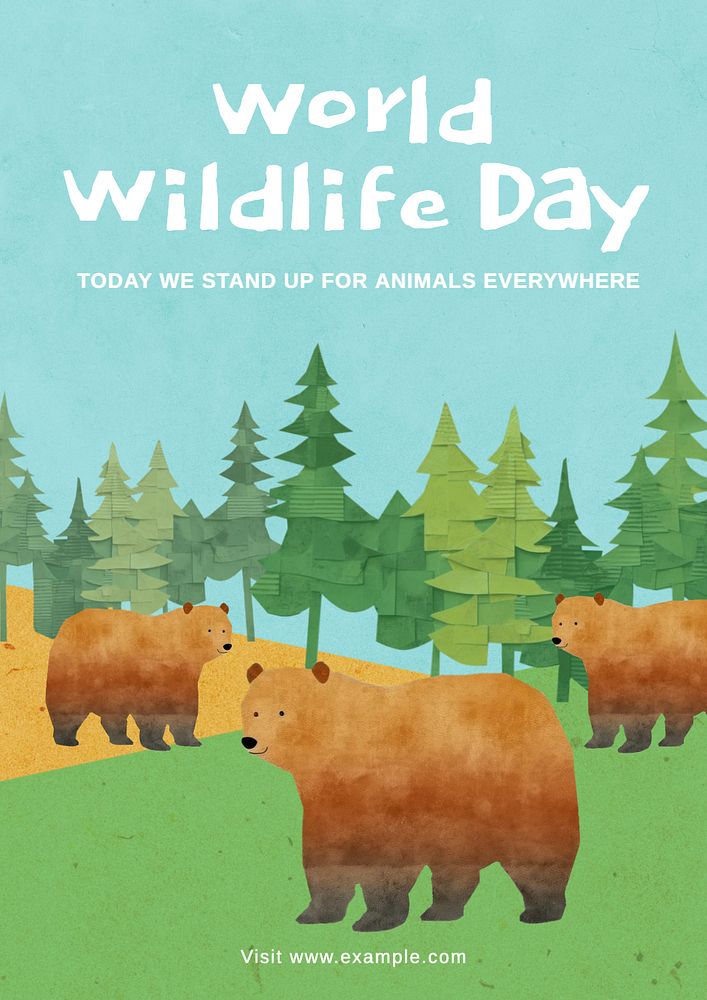 World wildlife day poster template | Free Editable Template - rawpixel