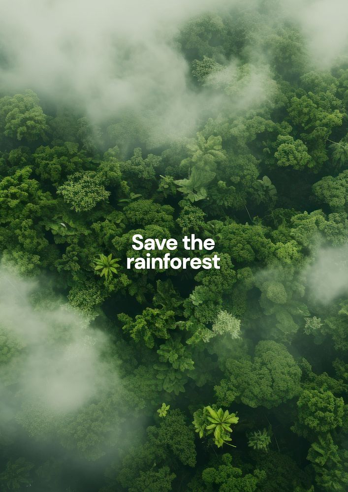 Save rainforest quote poster template | Premium Editable Template ...
