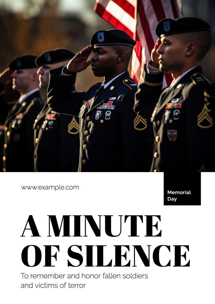Minute of silence poster template | Premium Editable Template - rawpixel