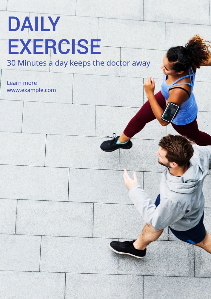 Daily exercise poster template | Premium Editable Template - rawpixel