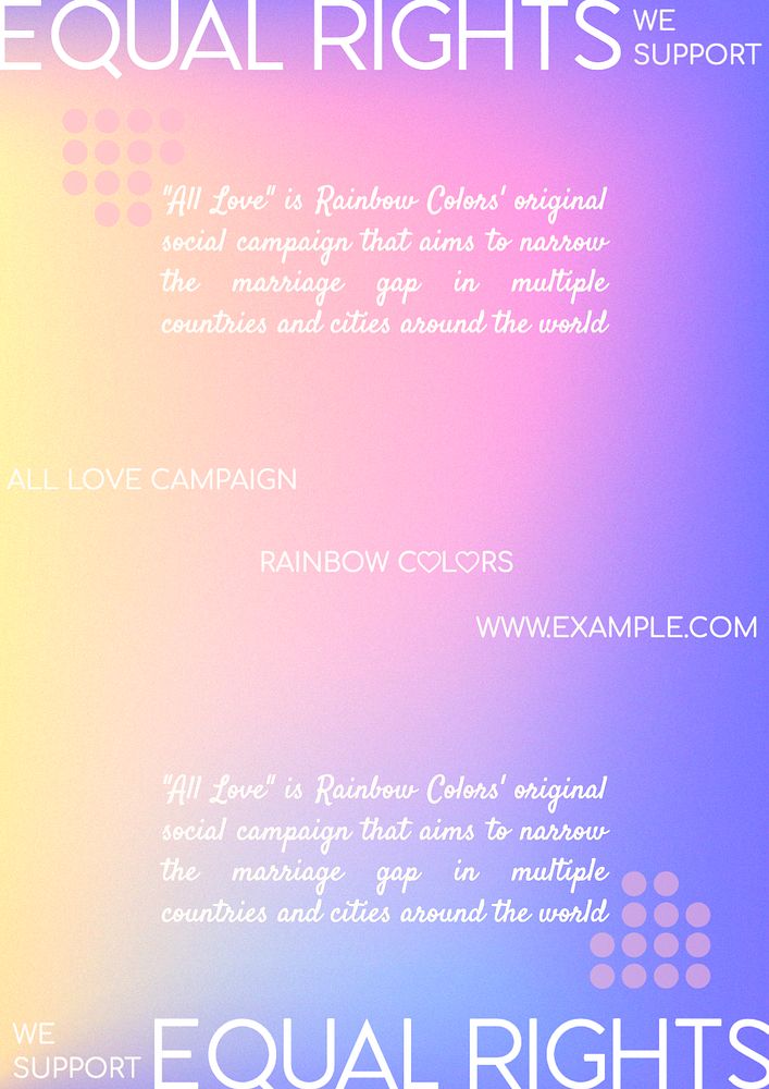 Equal rights poster template, editable | Free Editable Template - rawpixel