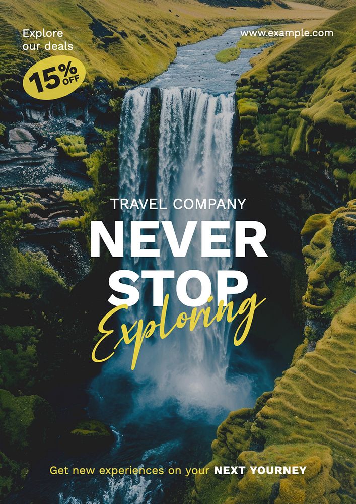 Travel promotion poster template | Premium Editable Template - rawpixel