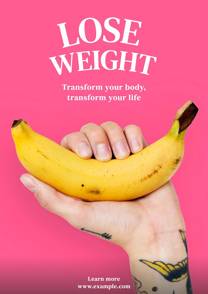 Weight loss poster template | Premium Editable Template - rawpixel