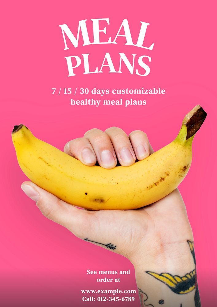 Meal plan poster template | Premium Editable Template - rawpixel