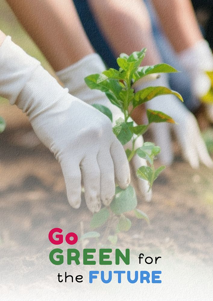 Go green quote poster template | Premium Editable Template - rawpixel