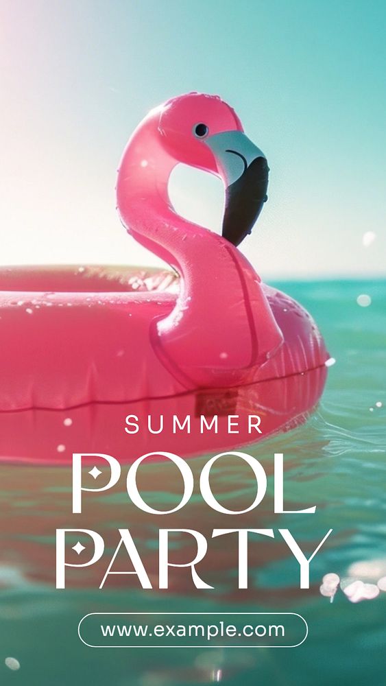 Summer pool party Facebook story | Premium Editable Template - rawpixel