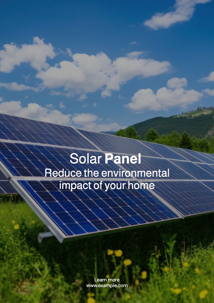 Solar panel poster template | Premium Editable Template - rawpixel