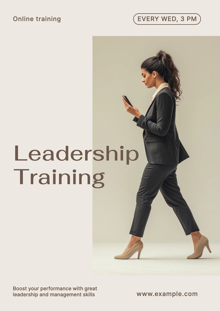 Leadership training poster template | Premium Editable Template - rawpixel