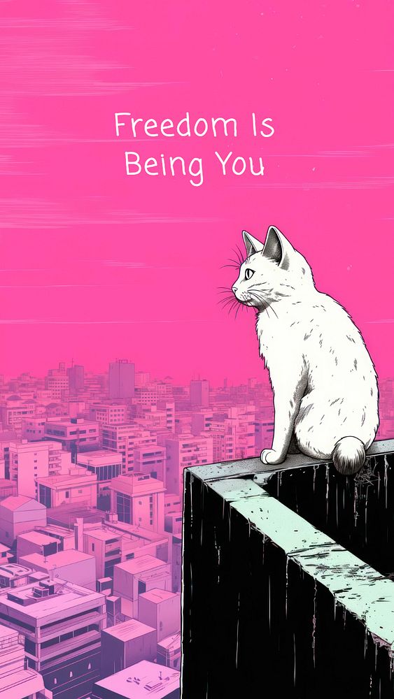 Freedom quote mobile wallpaper template | Premium Editable Template ...