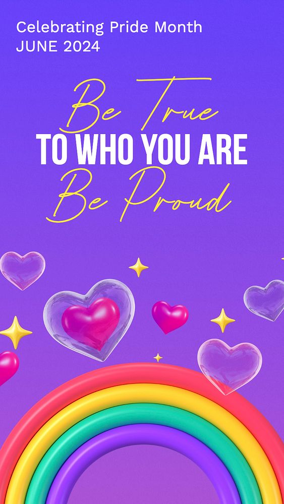 Pride month Facebook story template | Free Editable Template - rawpixel