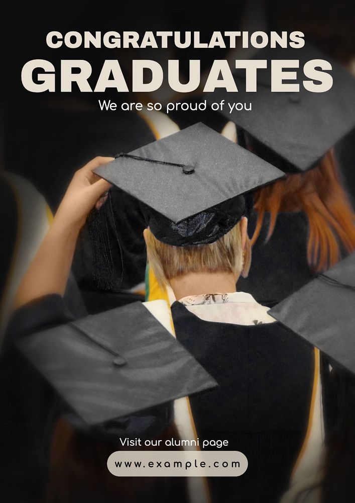 Congratulations graduates poster template | Premium Editable Template ...