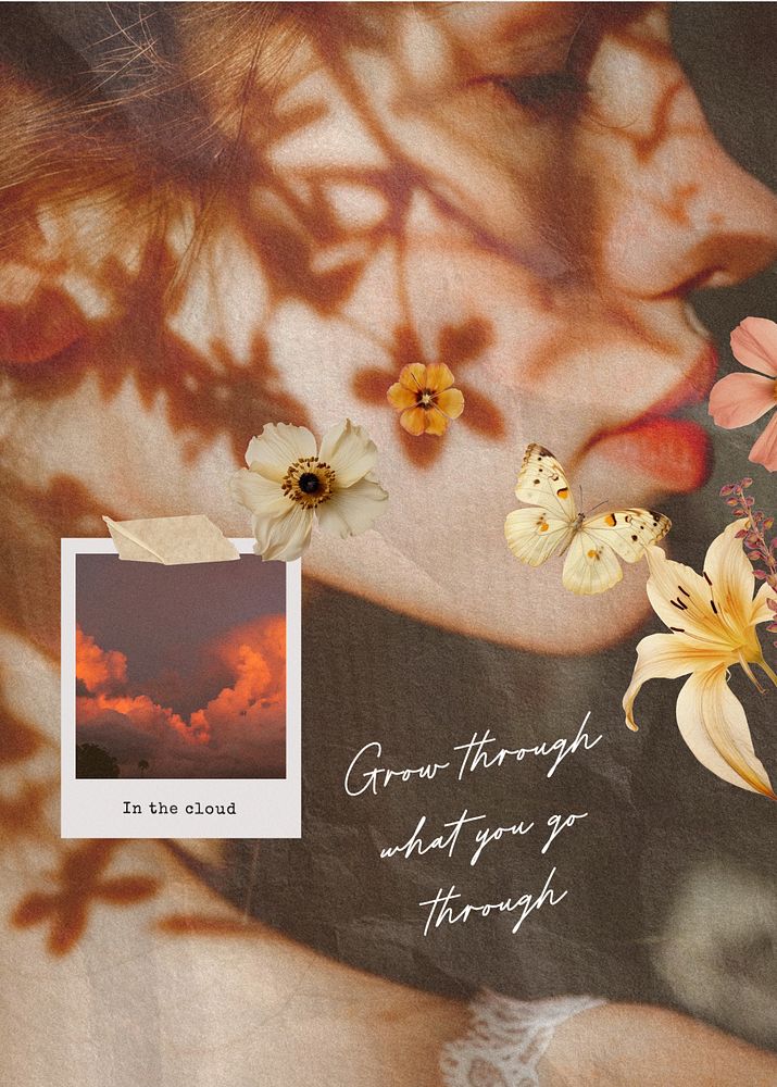 Aesthetic botanical photo collage, editable | Premium Photo Collage ...