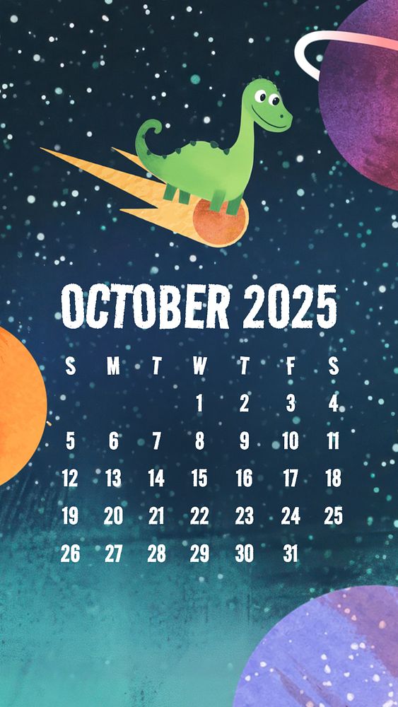 October 2025 calendar mobile wallpaper | Premium Editable Template ...