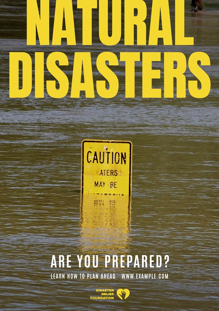 Natural disasters poster template | Free Editable Template - rawpixel