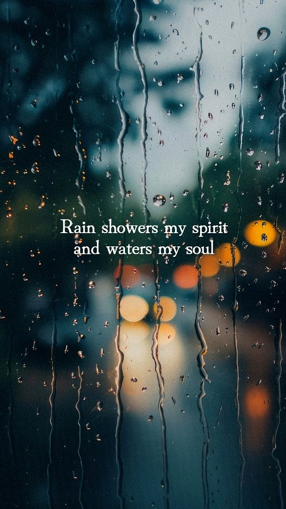 Rain quote Instagram story template | Premium Editable Template - rawpixel