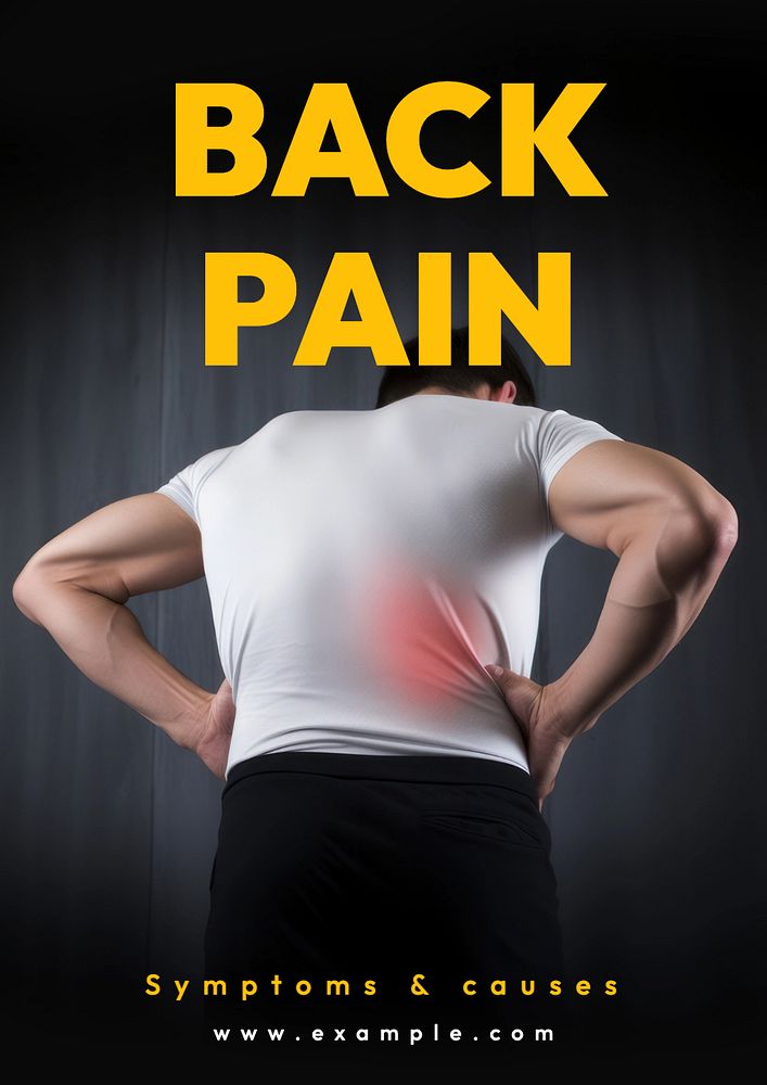 Back pain poster template | Premium Editable Template - rawpixel