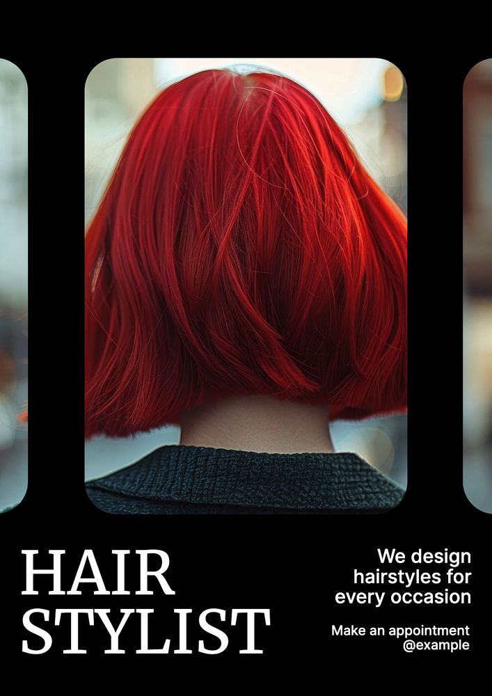 Hair stylist poster template | Premium Editable Template - rawpixel