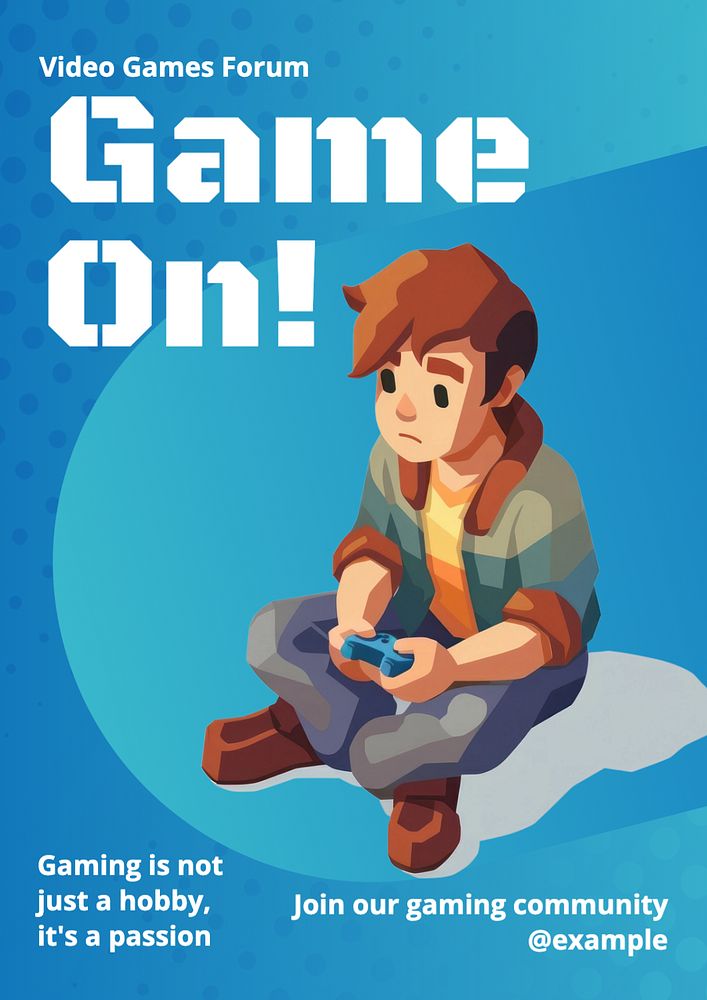 Video games poster template | Premium Editable Template - rawpixel