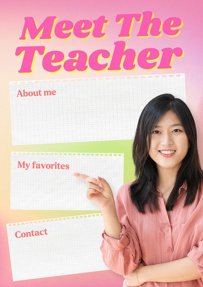 Meet the teacher poster template | Premium Editable Template - rawpixel