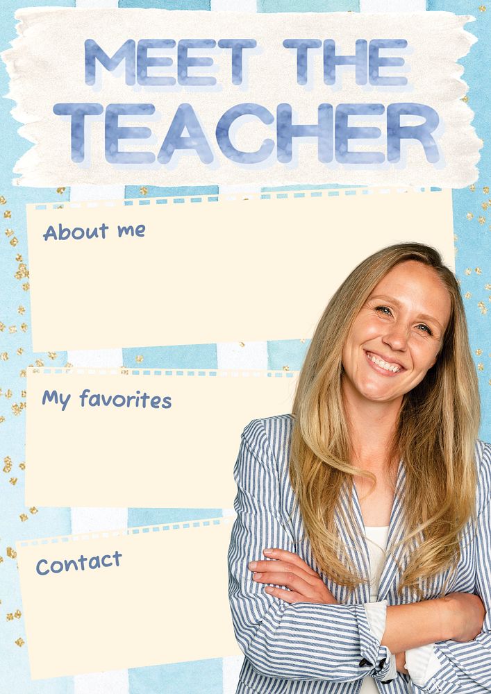 Meet the teacher poster template | Premium Editable Template - rawpixel
