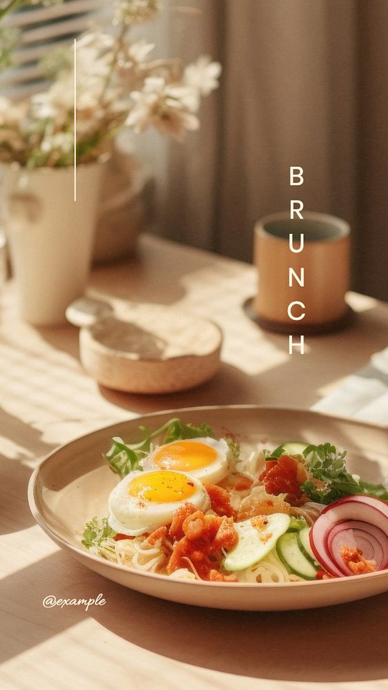Brunch restaurant Instagram story template, | Premium Editable Template ...