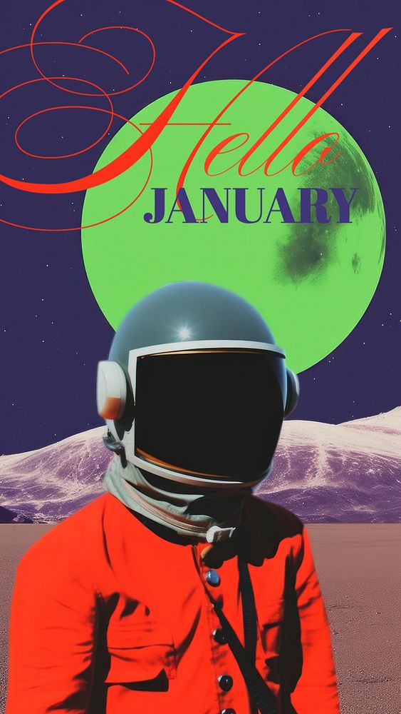 Hello January Facebook story template | Free Editable Template - rawpixel