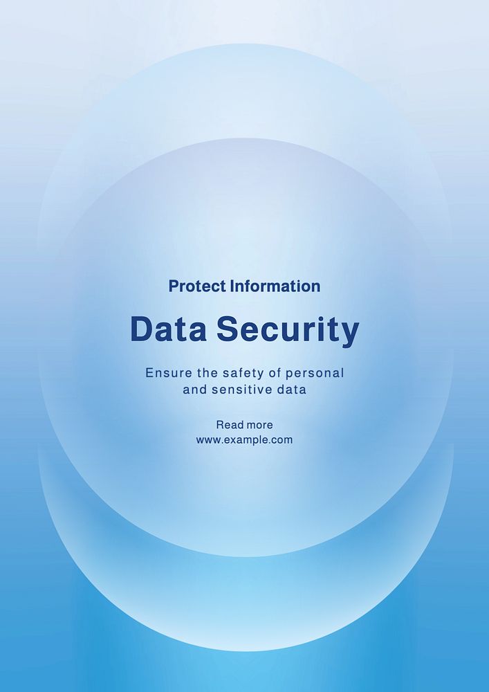 Data security poster template, editable | Free Editable Template - rawpixel