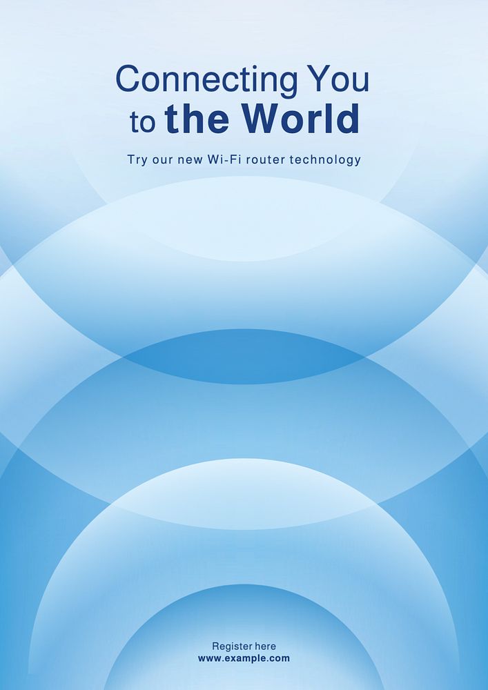 Wifi technology wireless poster template, | Free Editable Template ...