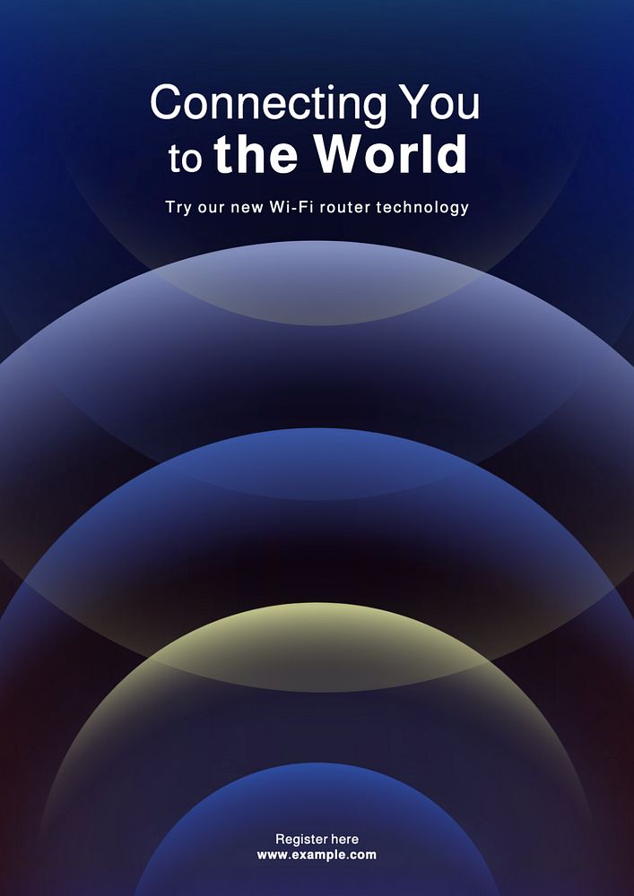 Wifi technology wireless poster template, | Free Editable Template ...