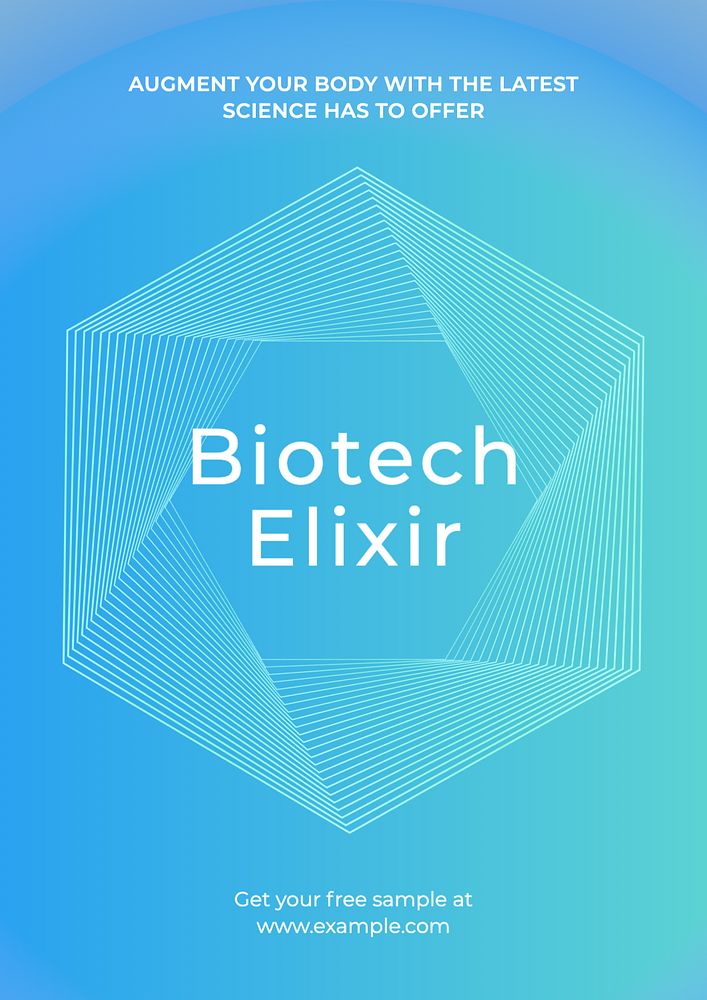 Biotechnology gradient poster template, editable | Premium Editable ...
