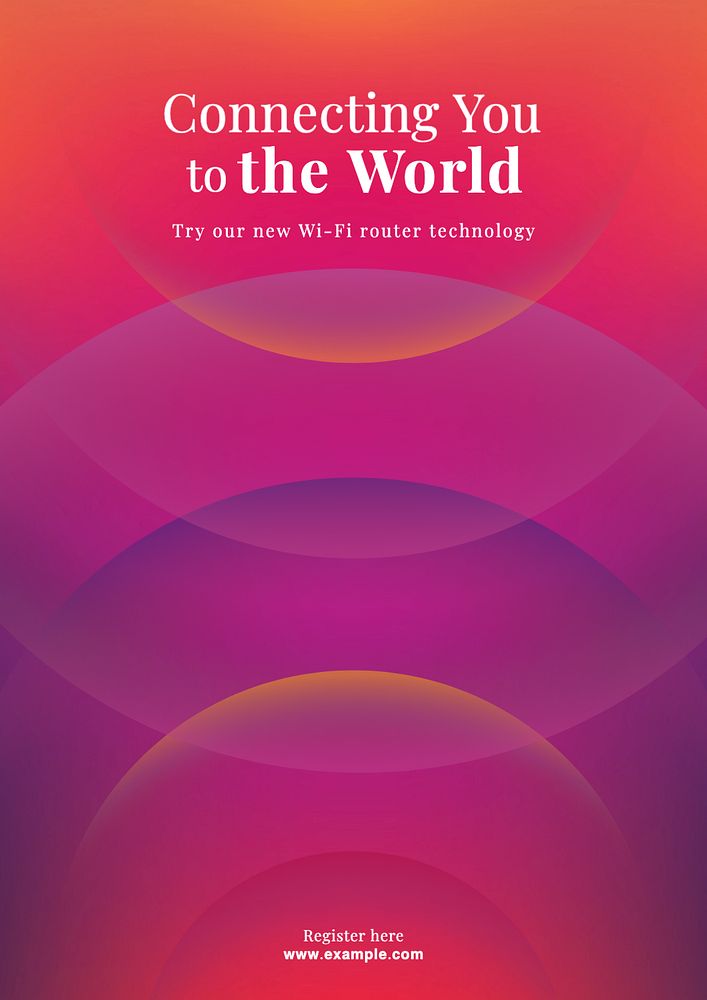 Wifi technology wireless poster template, | Free Editable Template ...