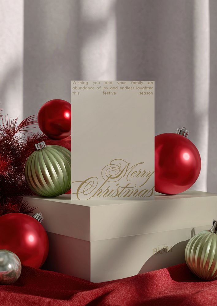 Festival Mockup Holiday Design Customizable Christmas Card Templates ...