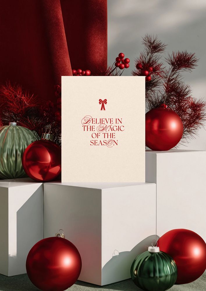 Transparent Paper Mockup Christmas Isolated Images | Download Free ...